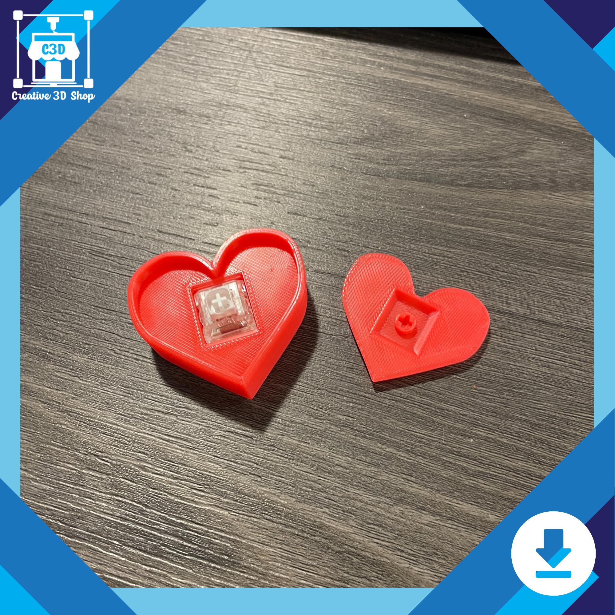 Heart Clicker Fidget Toy STL File – 3D Printable Keyboard Fidget With ...