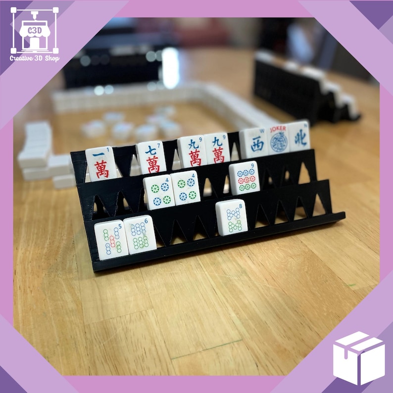 Mahjong Tile Holder – 3D Printed Game Accessory Rack for Mahjong Tiles ...