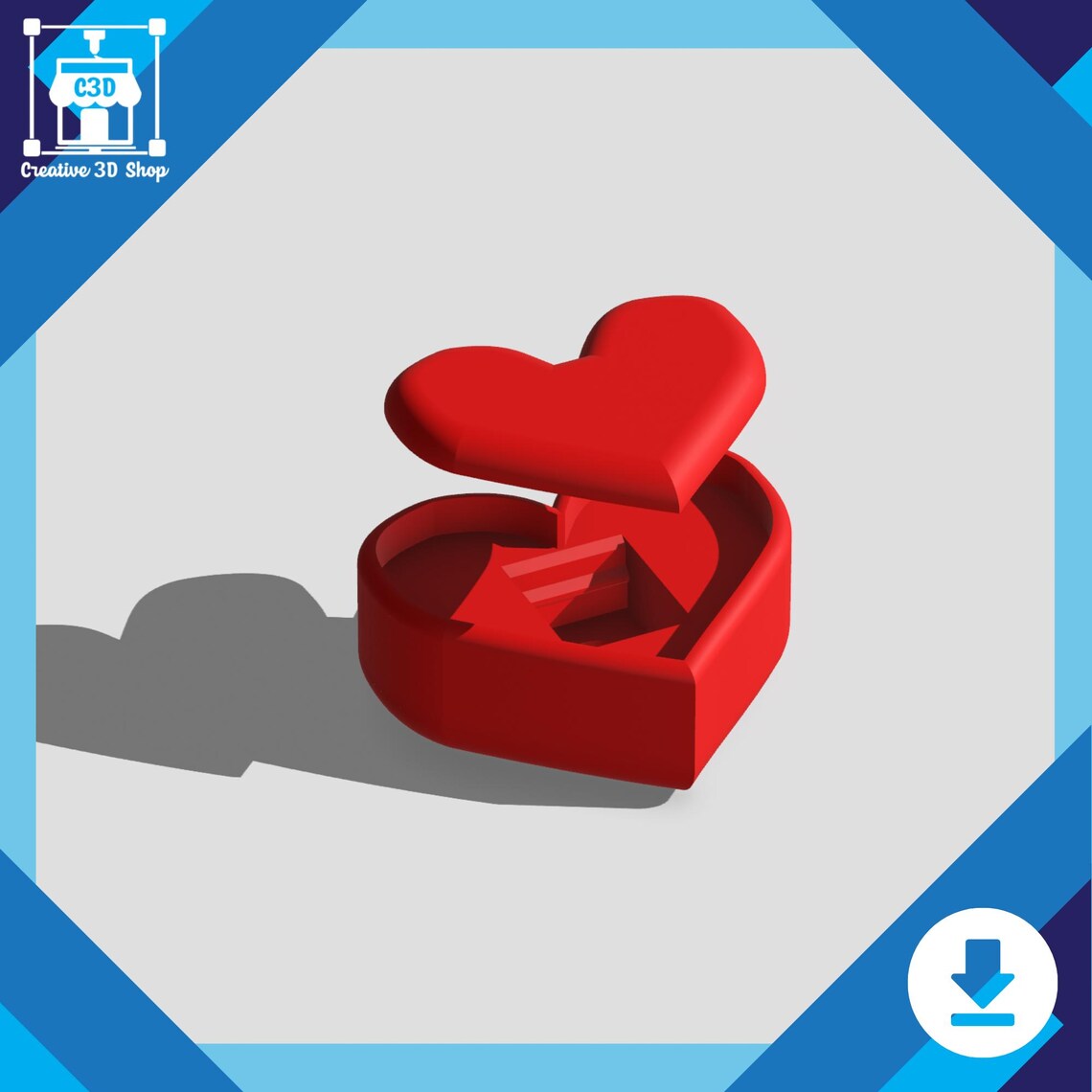 Heart Clicker Fidget Toy STL File – 3D Printable Keyboard Fidget With ...