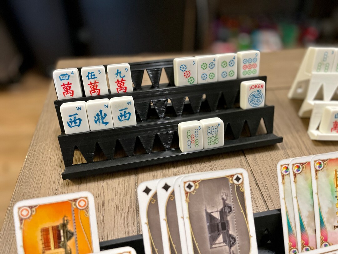 3 Tier Board Game Organizer Handmade 3D Printed Card & Tile Rack, Multi ...