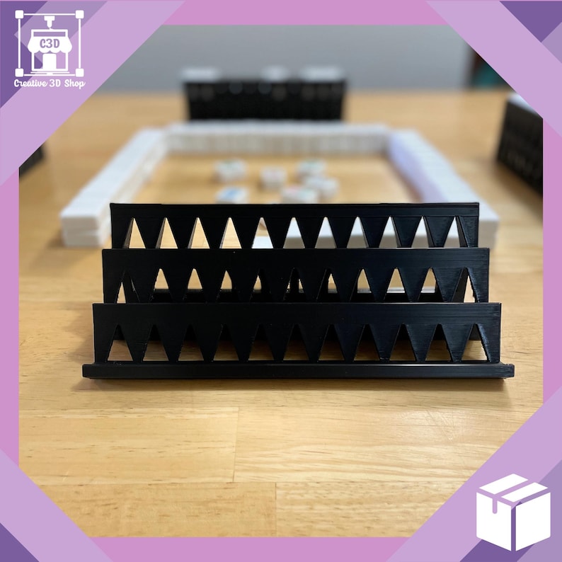 Mahjong Tile Holder – 3D Printed Game Accessory Rack for Mahjong Tiles ...