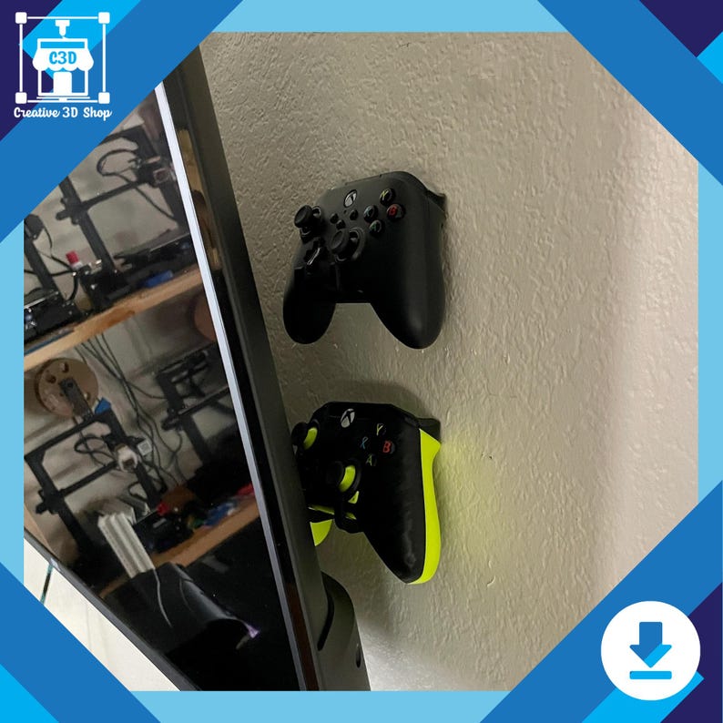3D Printable Controller Holder & Headphone Stand STL File – Universal ...