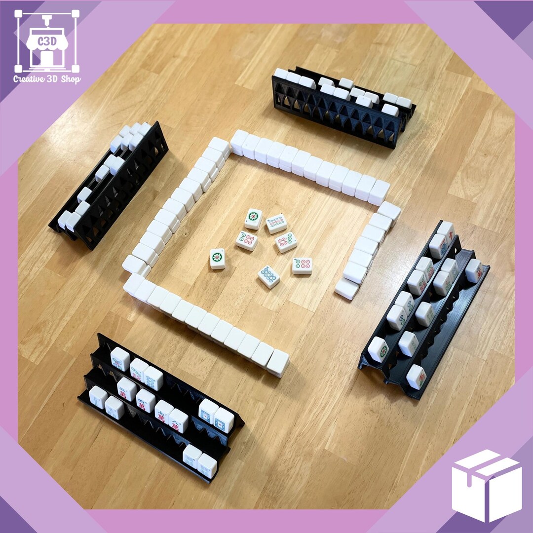 Mahjong Tile Holder – 3D Printed Game Accessory Rack for Mahjong Tiles ...