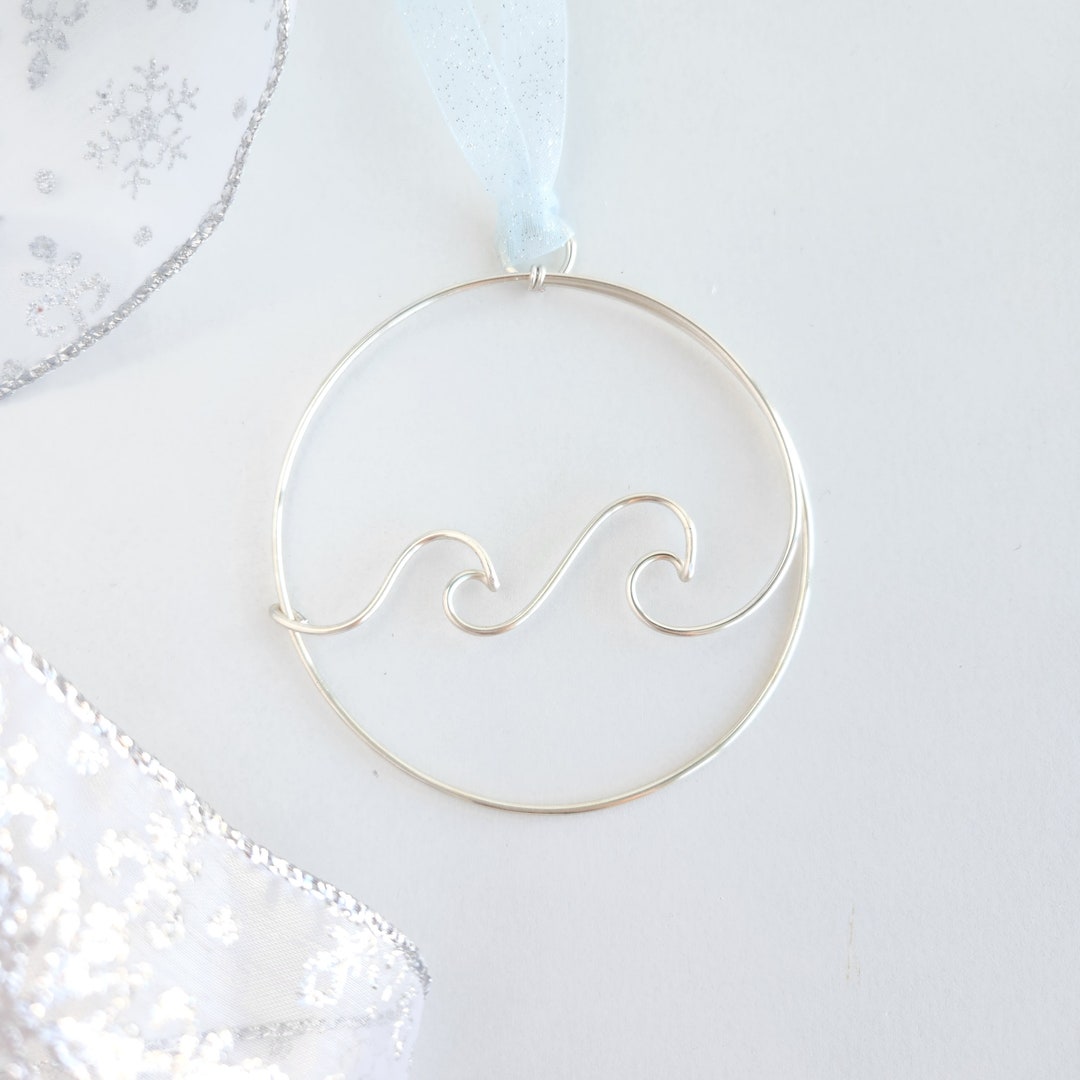 Wire Ocean Waves Ornament Handmade Beach Waves Ornament - Etsy