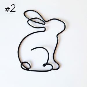 Wire Bunnies 5 Styles | Rabbit Art | Bunny Hutch Sign | Single Line Art ...
