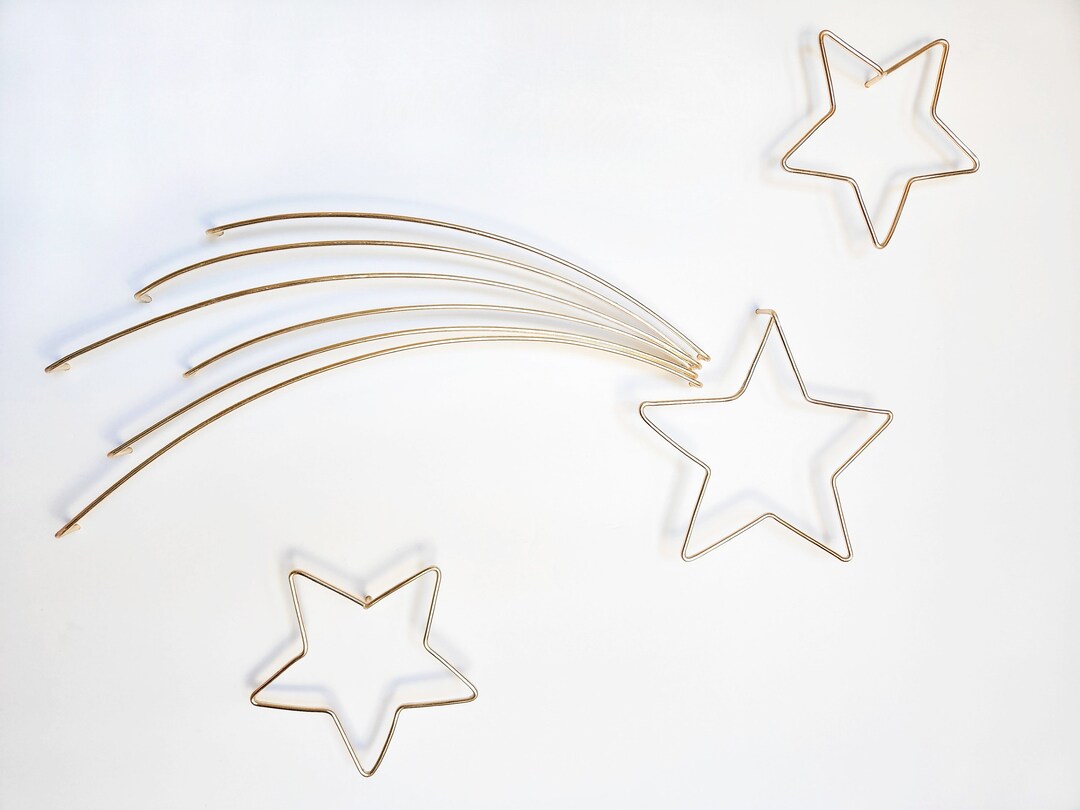 Shooting Star Set | Individual Stars | Handmade Wire Star Wall Art ...