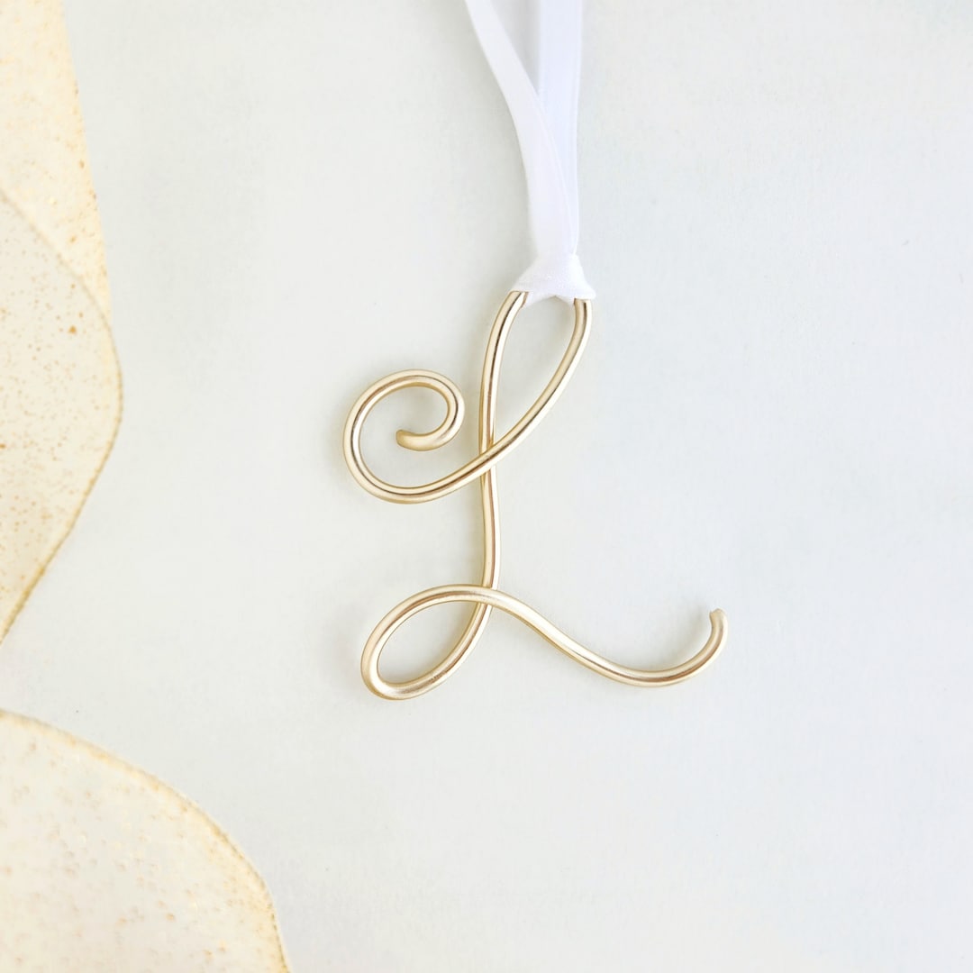 Personalized Letter Ornament A‑Z | Wire Monogram Gift Tag, Place ...
