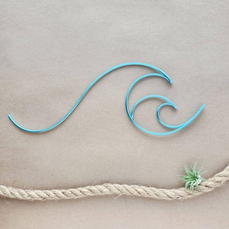 Ocean Waves Wire Art | Single Line Wire Art | Waves Wall Art - Etsy