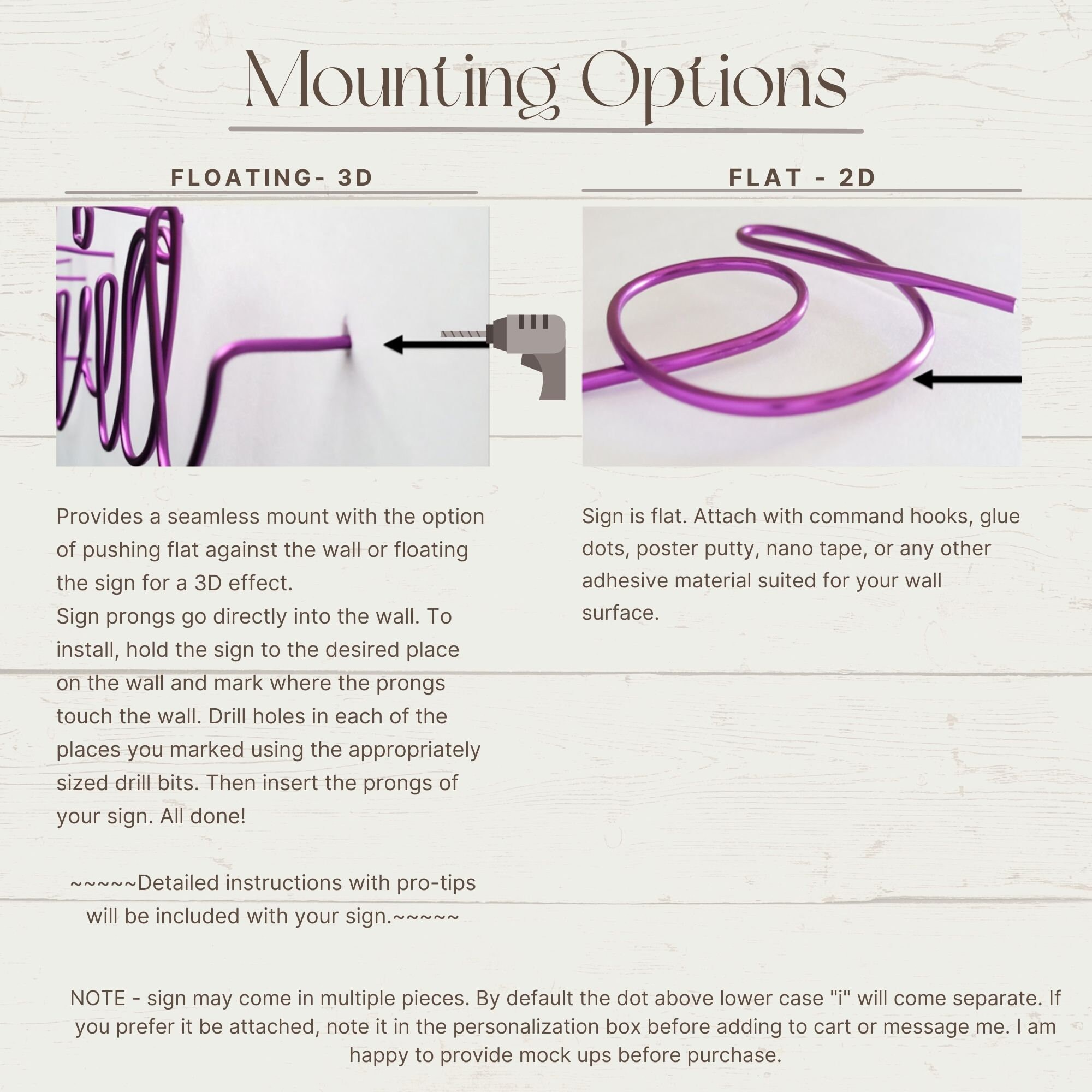 Custom Wire Words Sign Sincerely Font Wire Name Wire Sign - Etsy