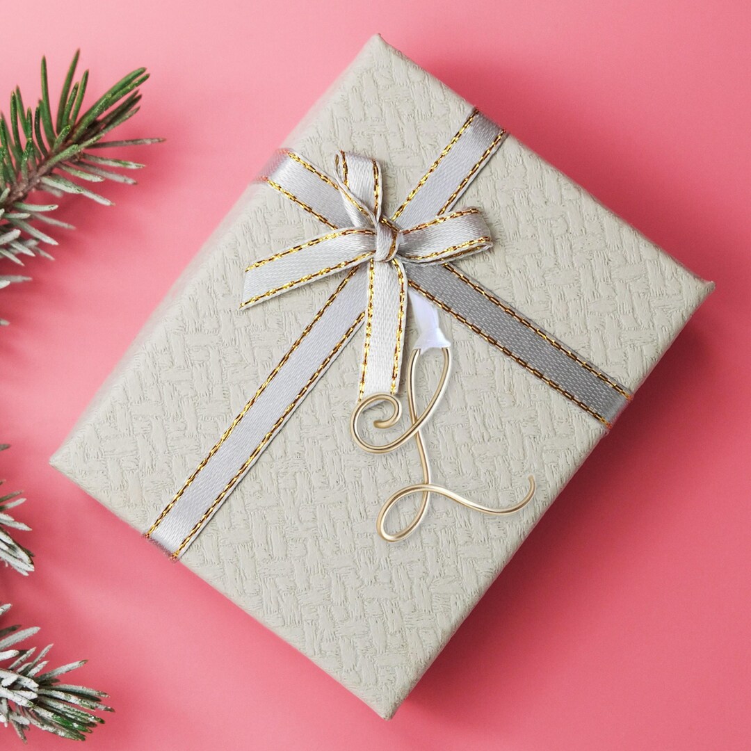 Personalized Wire Letter Gift Tag: Handmade Keepsake Ornament, Stocking ...