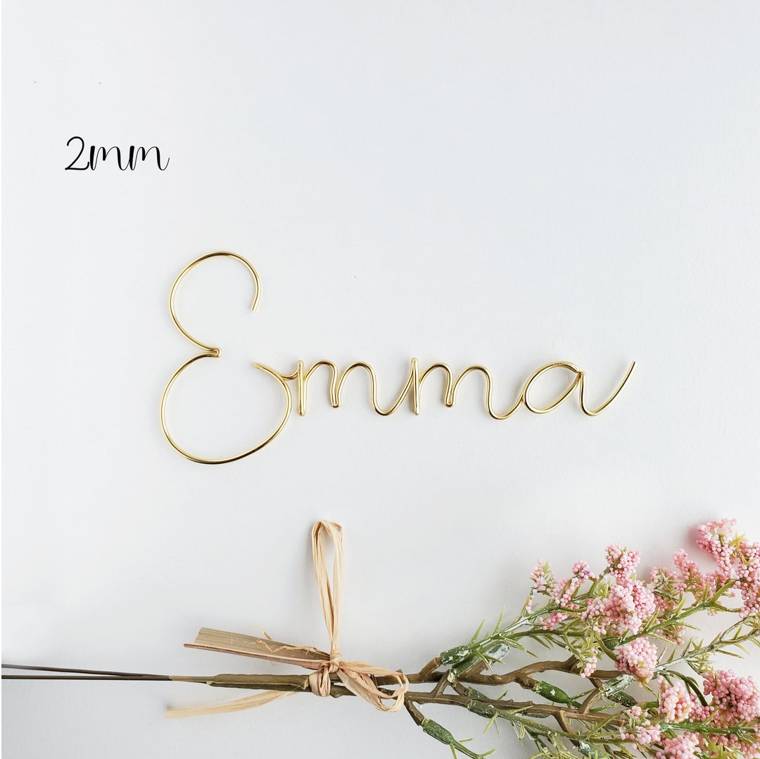 Custom Wire Word Sign 2mm Wire Name Metal Sign Wire Word - Etsy