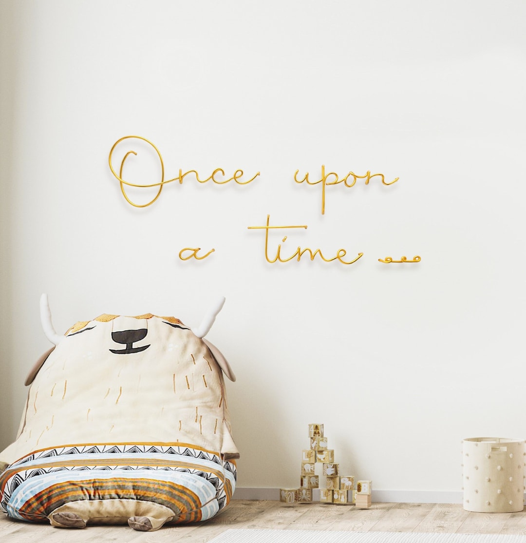 Once Upon a Time Wire Sign | Reading Corner Decor | Library Sign ...