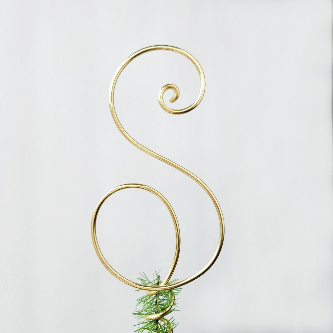 Monogram Wire Mini-tree Topper A-Z | Custom Personalized Wire Initial ...