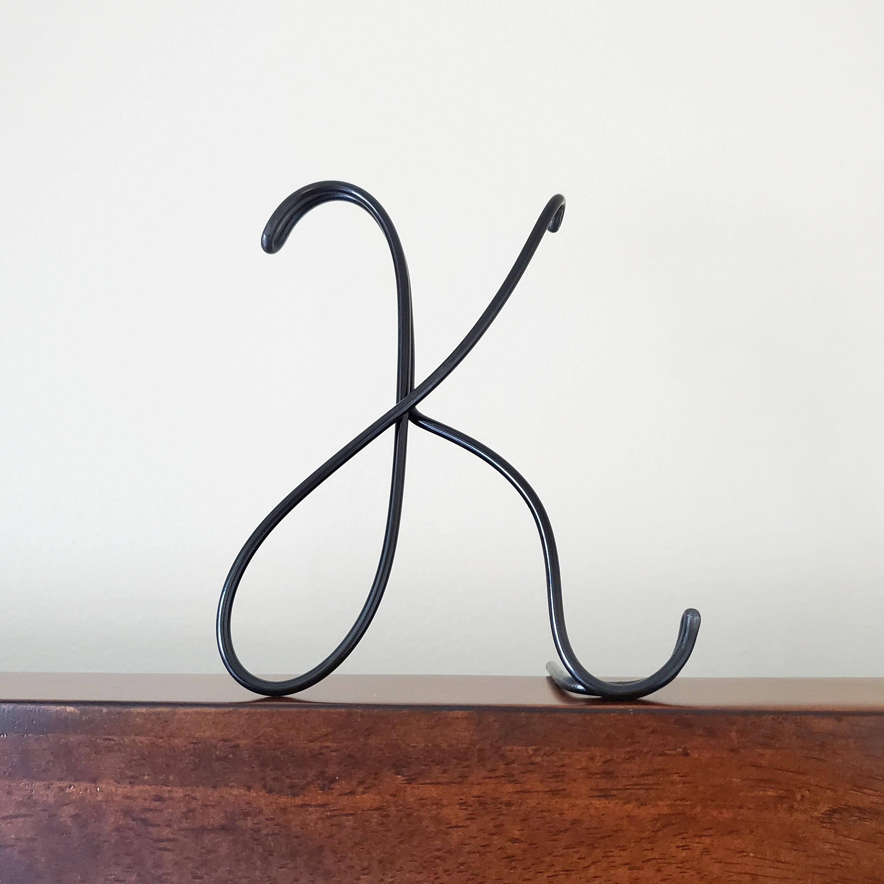 Letter K Shelf Desk Art Metal Wire Letters Minimalist - Etsy