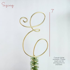 Monogram 7" Wire Tree Topper A-Z - | Custom Personalized Wire Initial ...