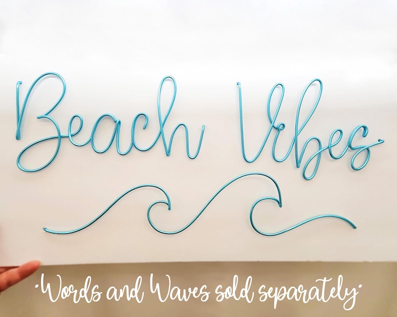 Beach Vibes Wire Sign | Wire Words Sign | Coastal Vibes Sign | Modern ...