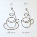 Wire Cup Art Coffee Tea Station Decor Hot Beverage Art Wire Decor ...