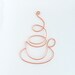 Wire Cup Art | Coffee Tea Station Decor | Hot Beverage Art | Wire Decor ...