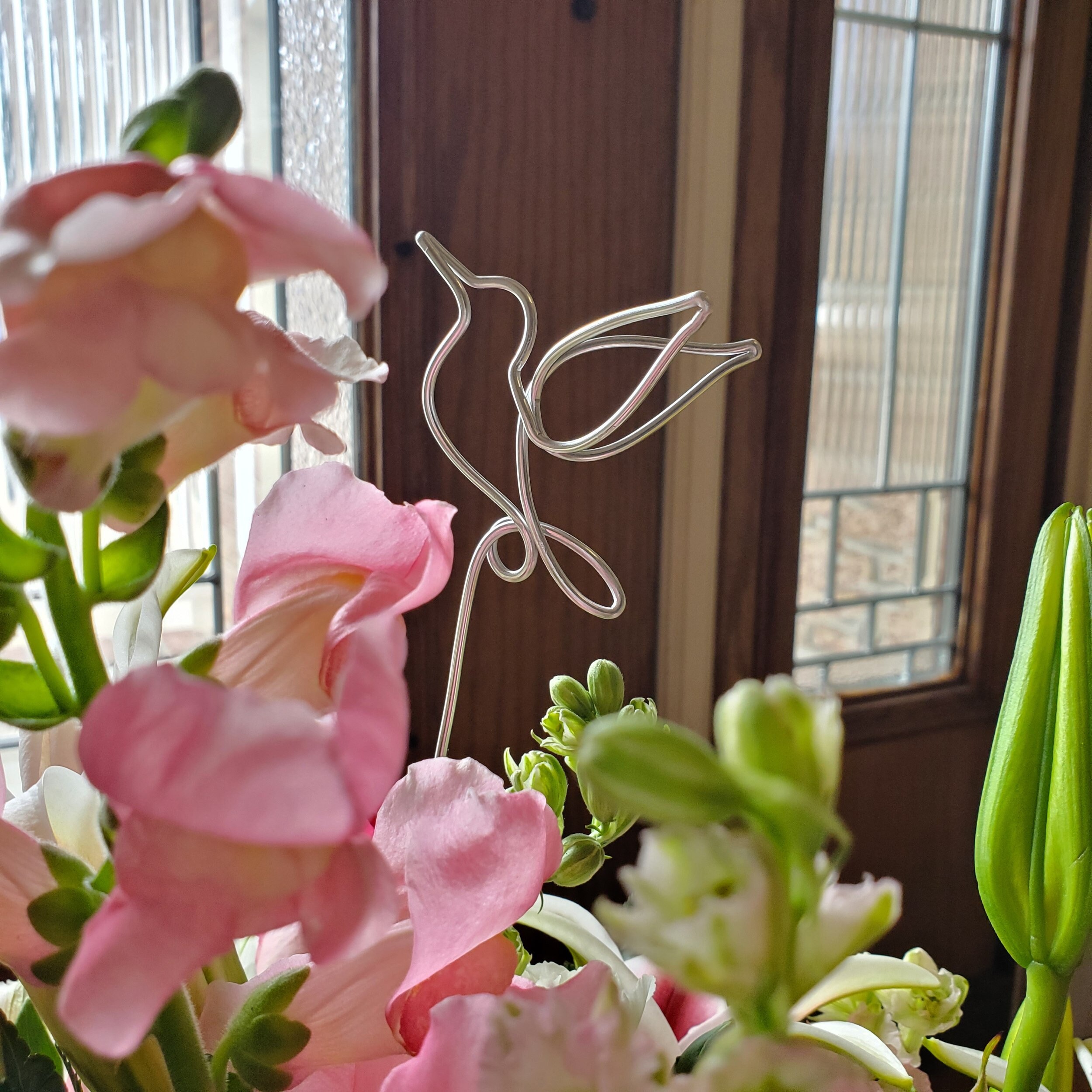 Hummingbird Garden Stake Handmade Wire Hummingbird Garden - Etsy