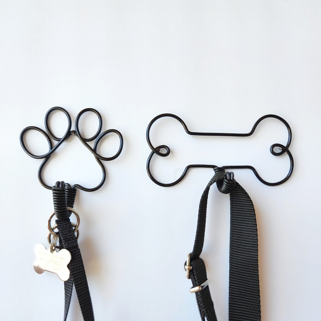 Custom Wire Leash Hook Paw Pad or Bone | Personalized Pet Leash Holder ...