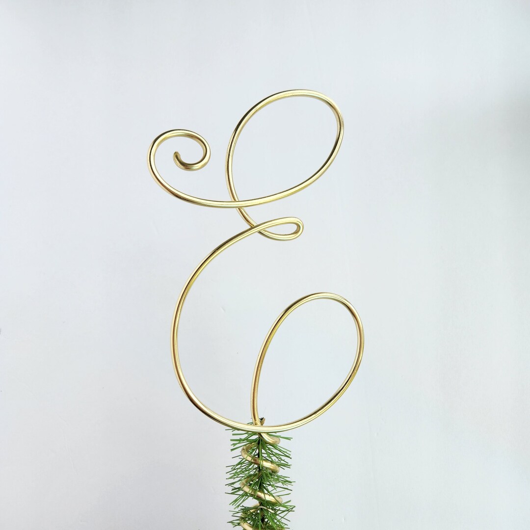 Monogram Tree Topper A-Z Custom Personalized Wire Initial - Etsy