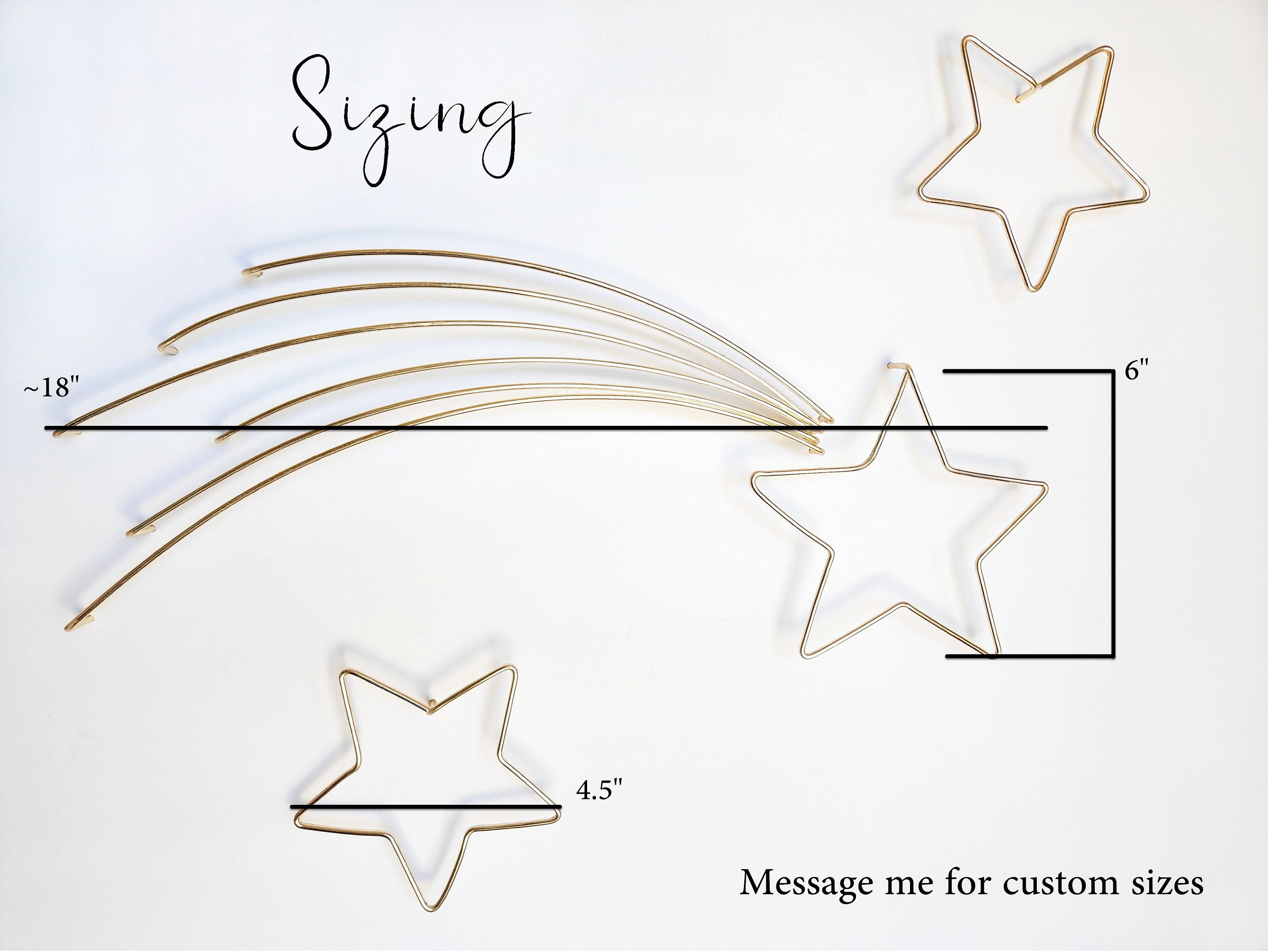 Shooting Star Set Individual Stars Handmade Wire Star Wall - Etsy