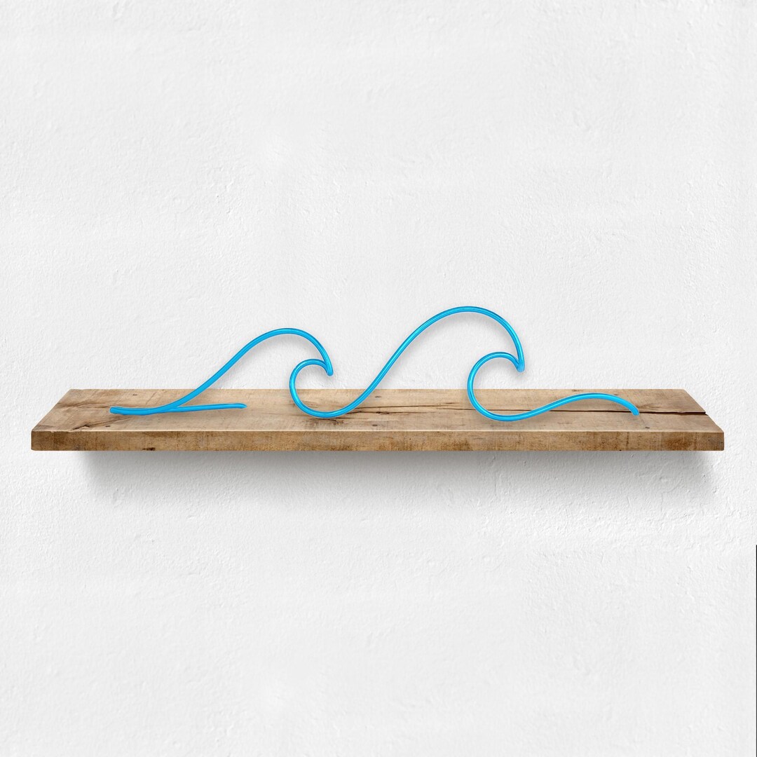 Tabletop Ocean Waves Wire Art | Single Line Wire Art | Waves Shelf Art ...