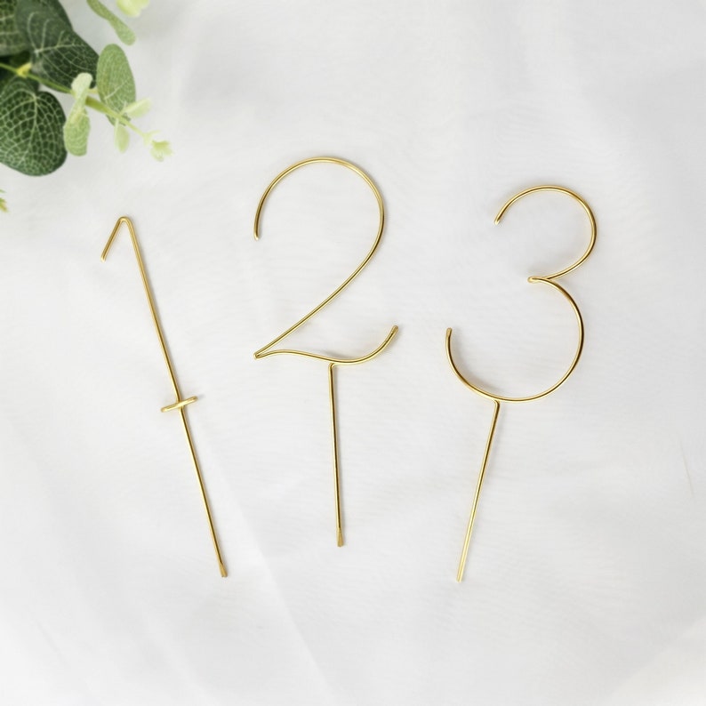 Wire Number Cake Topper | Anniversary, Birthday Decoration - Etsy