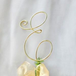 Monogram 7" Wire Tree Topper A-Z - | Custom Personalized Wire Initial ...