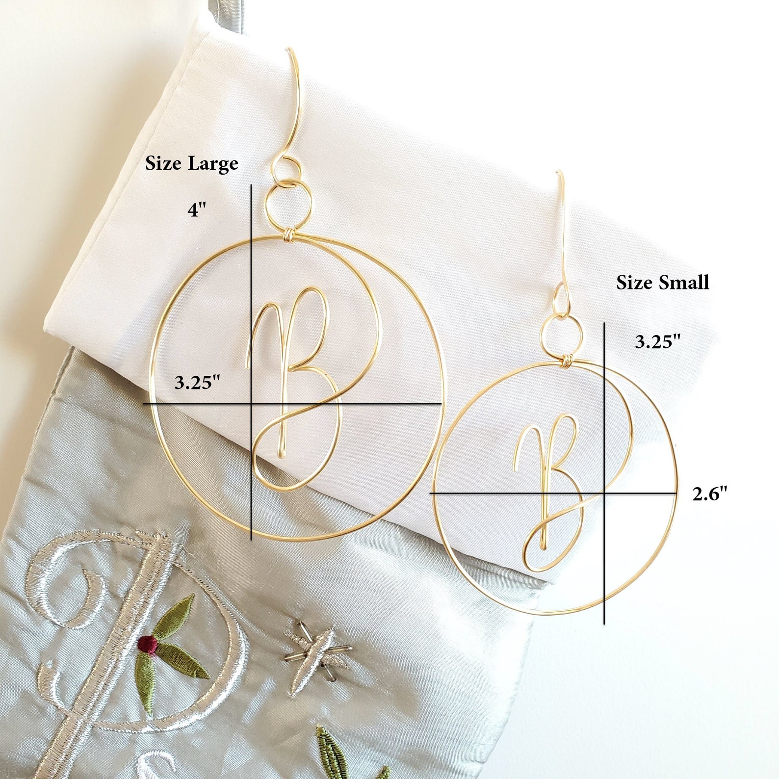 Personalized Letter Ornament, Wire Letter Ornament, Gold or Silver Wire ...