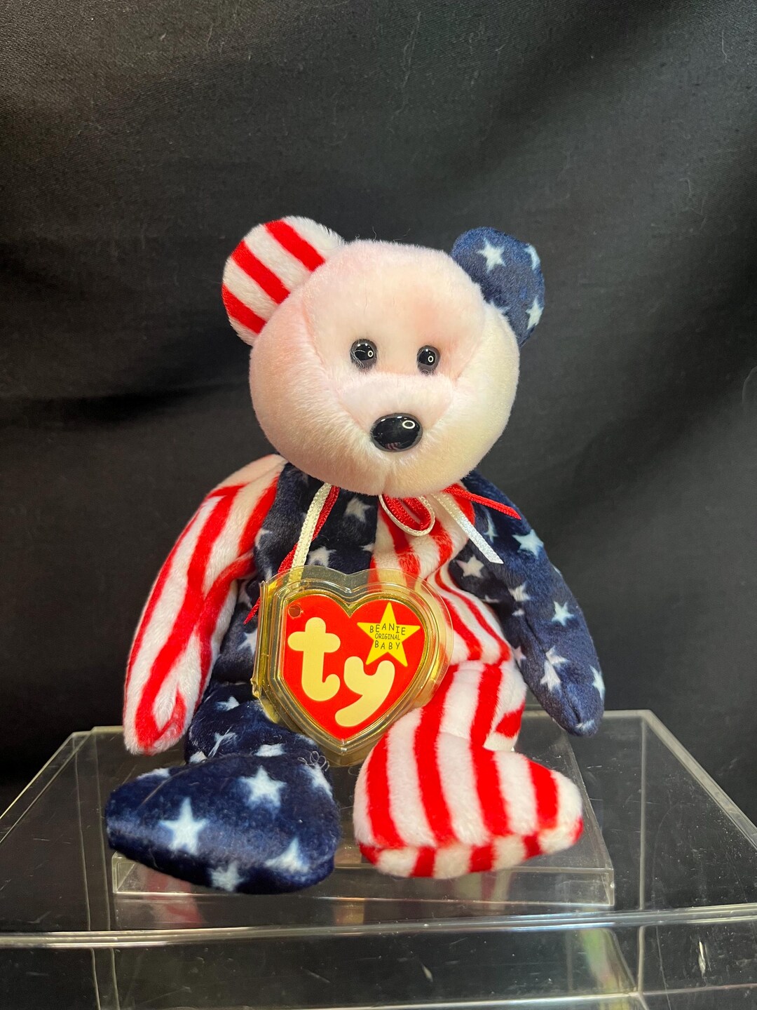 TY Rare Pink Spangle Bear - Etsy