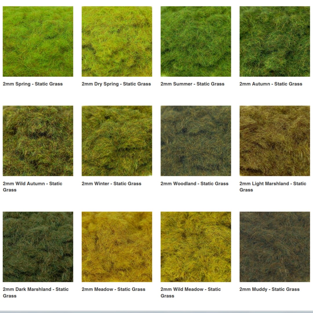 Static Grass- 2mm/4mm PGS Blends 10g-1000ml Choose From 7 Sizes - Etsy