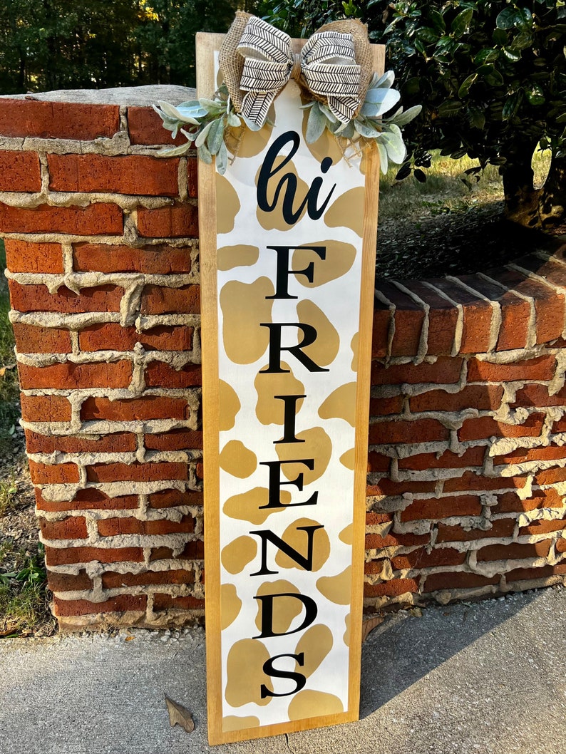 Cow Print Door Leaner 4ft Wood Sign Farmhouse Decor - Etsy