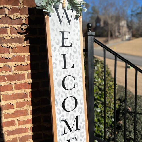 Leopard Print Porch Leaner Tall Leaning Porch Sign - Etsy