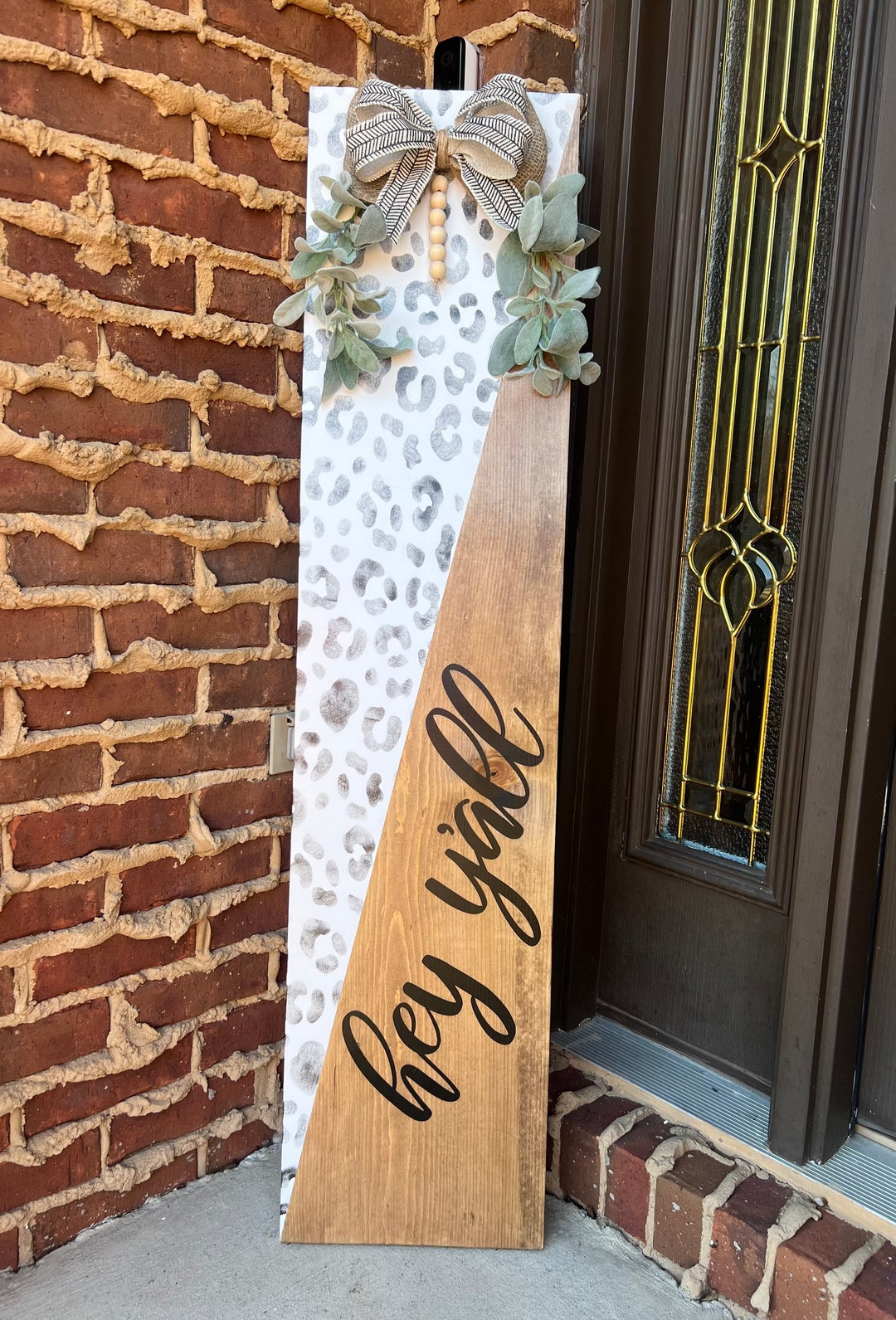 Leopard Print Porch Leaner Tall Leaning Porch Sign - Etsy