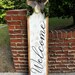 Painted Welcome Fall Wood Door Leaner SHIPS FREE Porch Sign Welcome ...