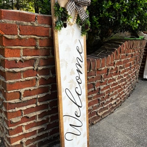 Painted Welcome Fall Wood Door Leaner - SHIPS FREE - Porch Sign ...
