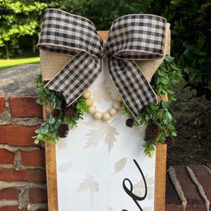 Painted Welcome Fall Wood Door Leaner - SHIPS FREE - Porch Sign ...