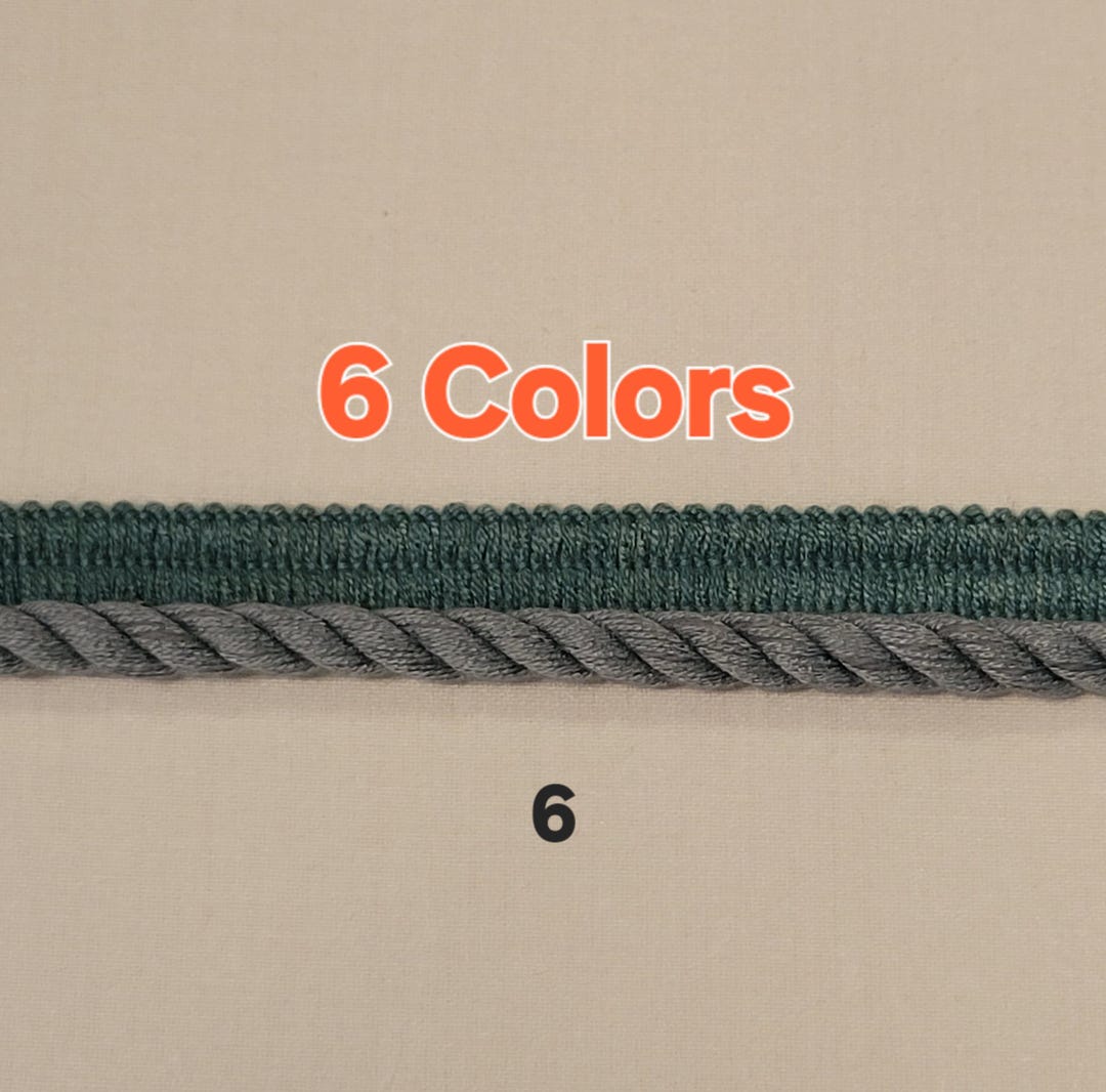 1/4" Cord W/lip- 6 Colors- by the Yard - SKU21928 - Etsy