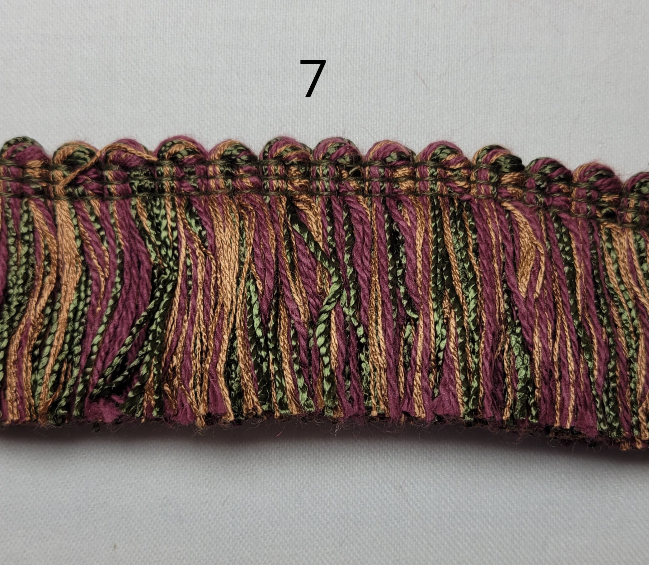 1 3/4 Mingled Brush Fringe 7 Colors by the Yard - Etsy