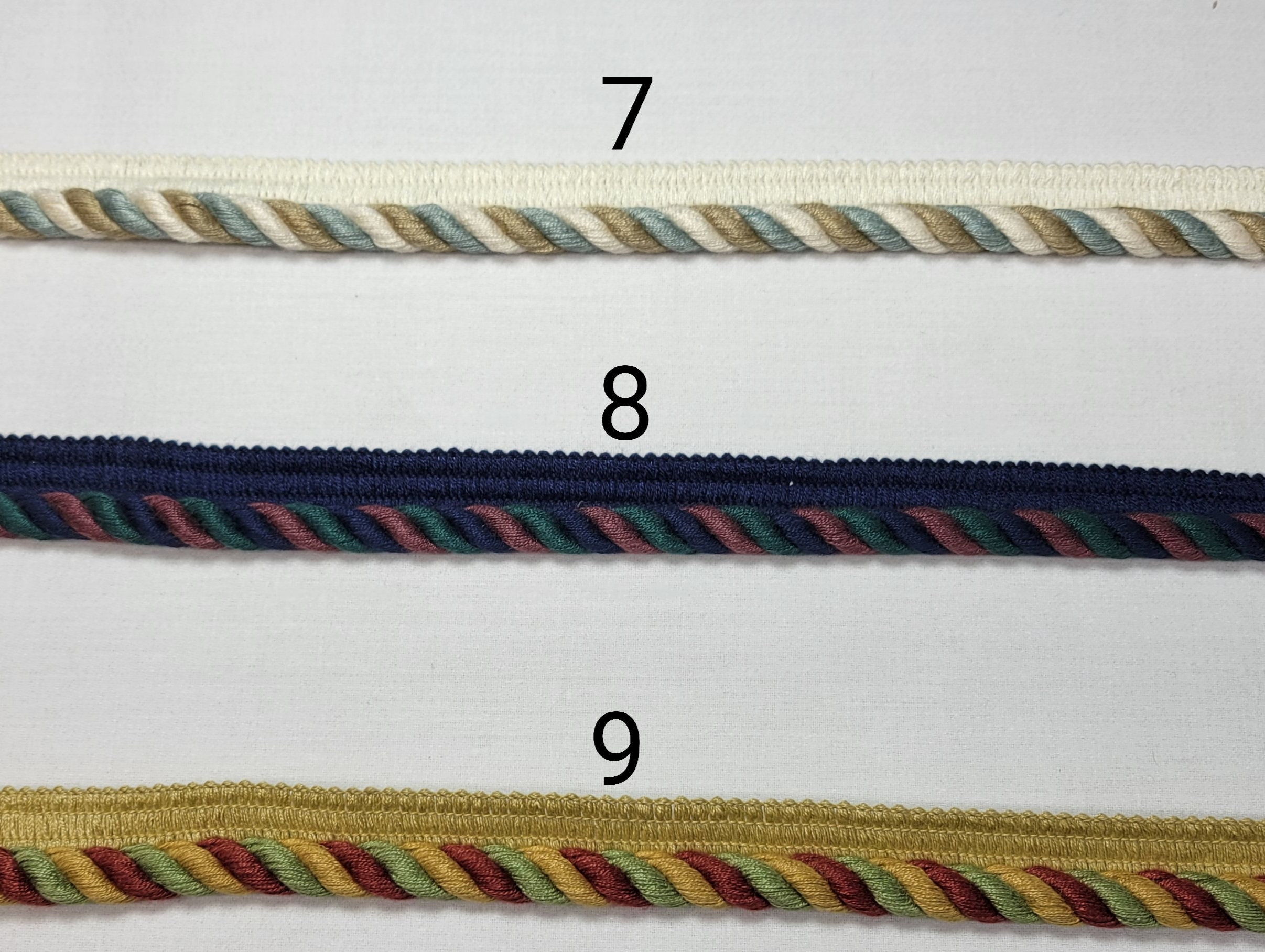 3/8 3 Ply Cord W/lip 10 Colors by the Yard SKU21956 - Etsy