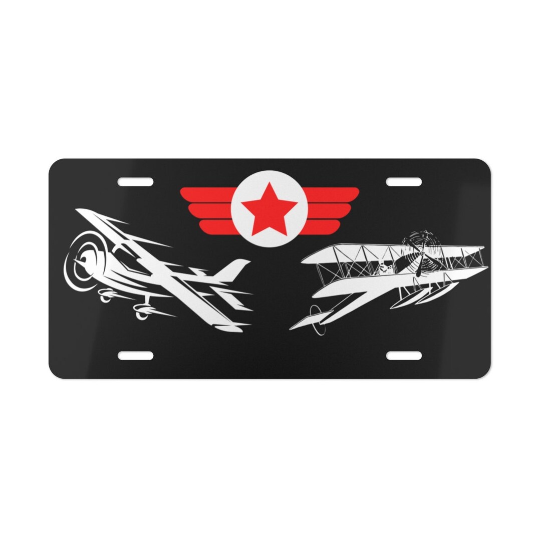 Vintage Aircraft License Plate Pilot Custom Vanity Car Tag - Etsy