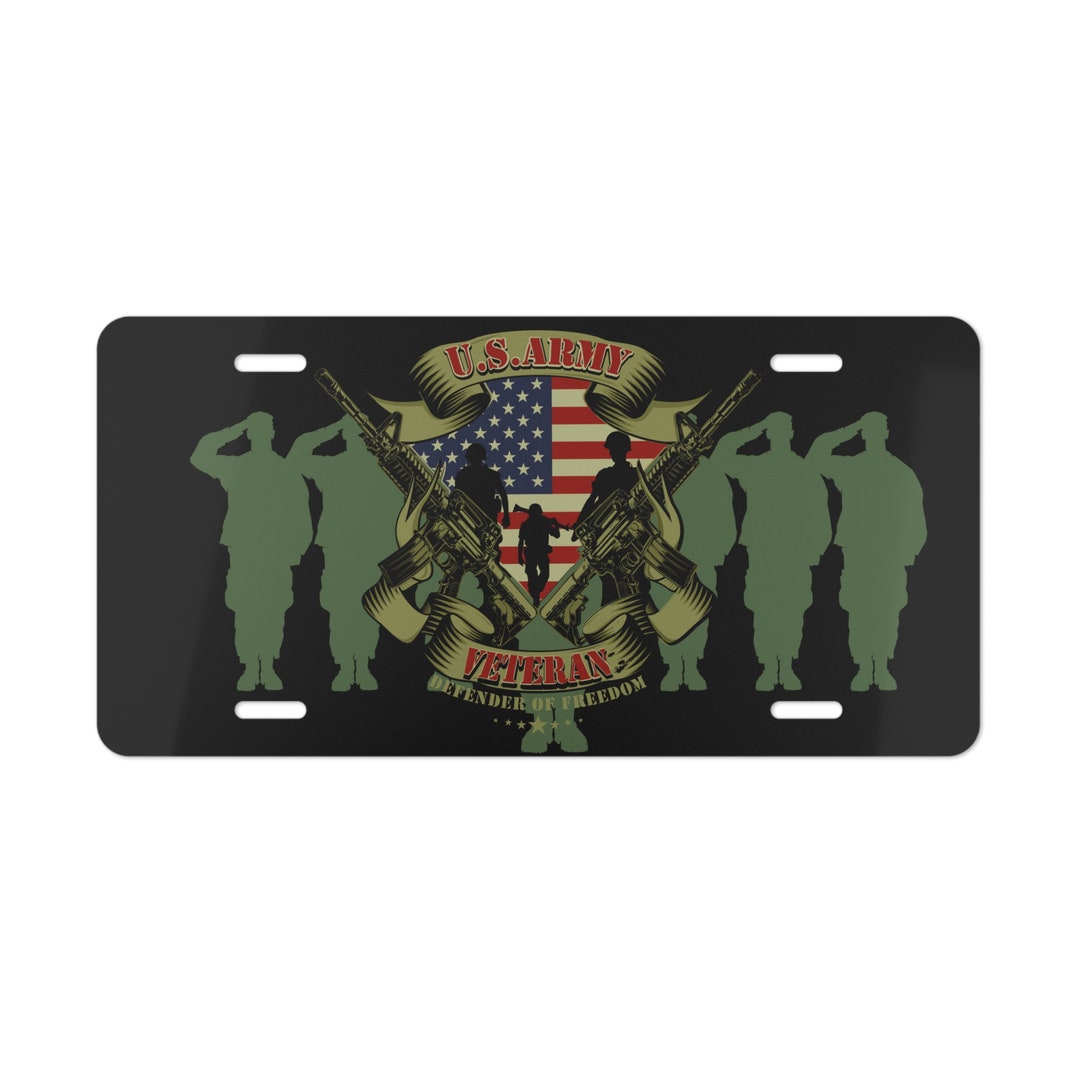 US Army Veteran License Plate | Veteran Car Tag | Gift for Military ...