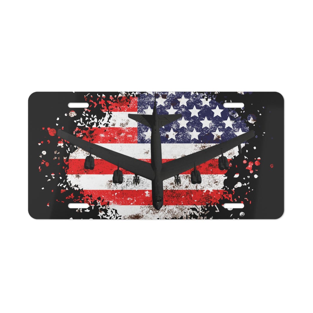 B-52 Bomber Patriotic License Plate, Veteran Gift - Etsy