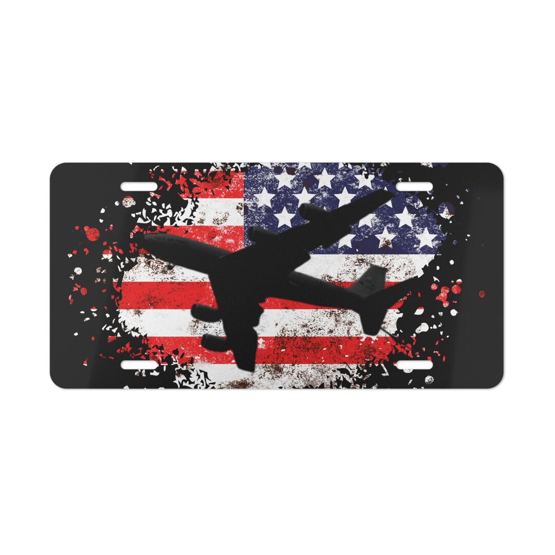 KC-135 Stratotanker License Plate, American Flag Patriotic Car Tag - Etsy