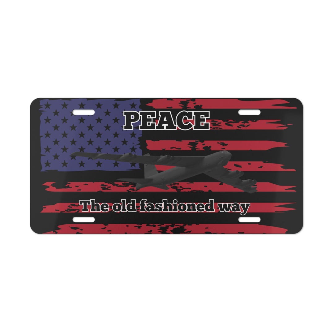 B-52 Bomber Car Tag, Patriotic License Plate - Etsy