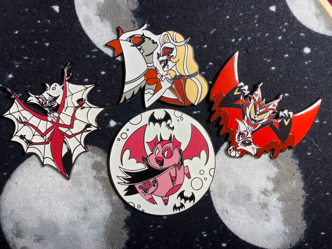 Huskerdust and Chaggie Vampire Glow in the Dark Pins - Etsy UK