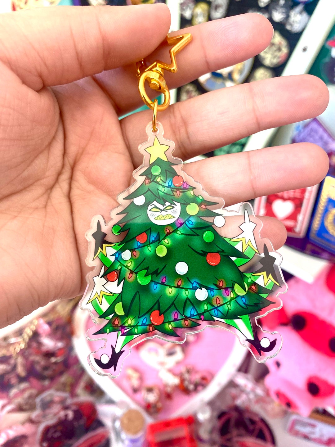 Mammon Christmas Tree Acrylic Charm - Etsy