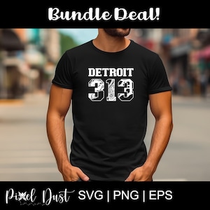 Detroit 313 Sports Inspired Graphic, SVG, EPS, PNG, Cut File, Print ...