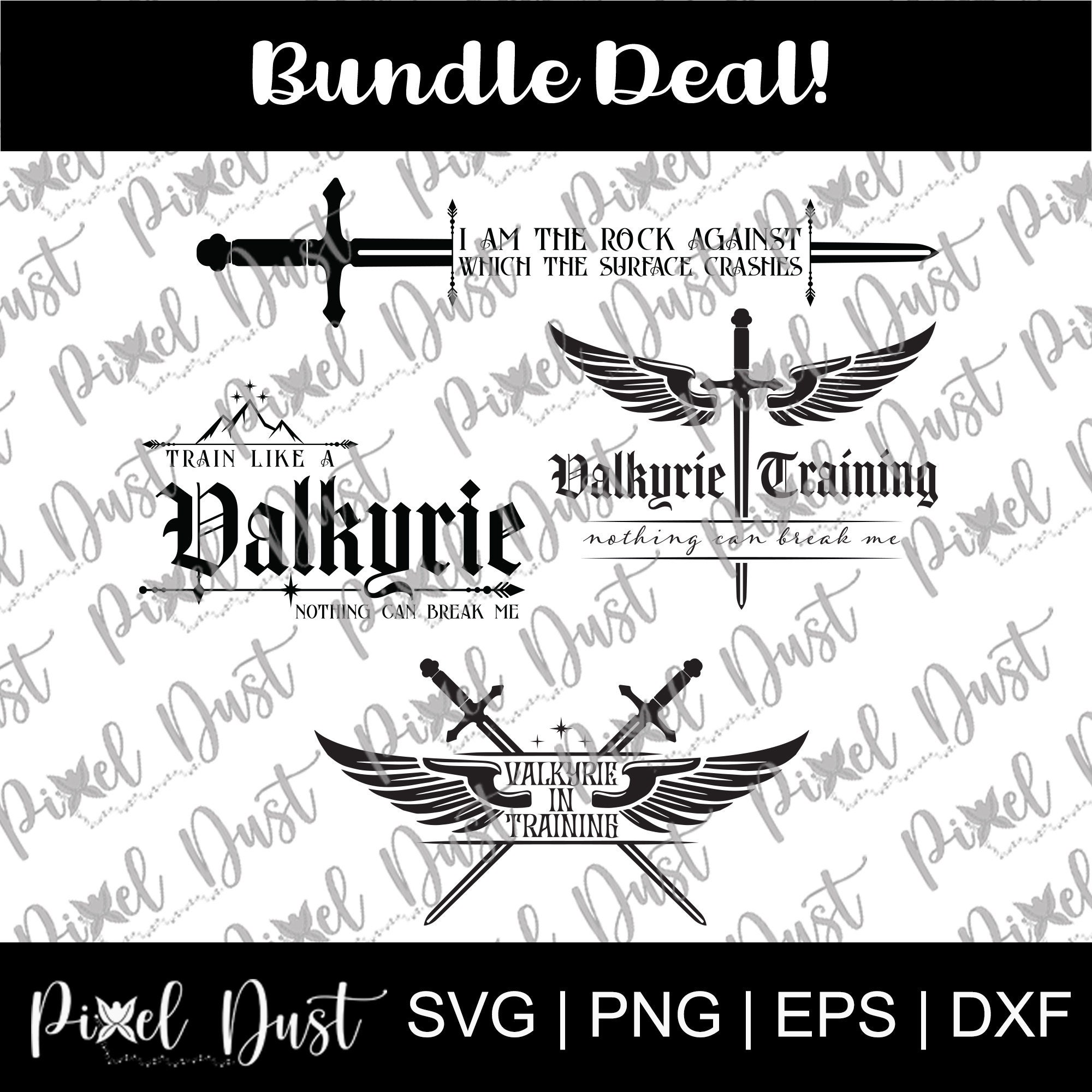 ACOTAR, ACOSF Inspired Valkyrie Warrior Graphic Bundle, Train Like a ...